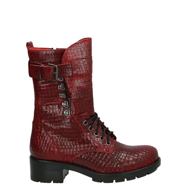 BOTKI Z NACINANEJ SKÓRY PATRIZIA ALI ROS - Botki Venezia, bez wzorów ...